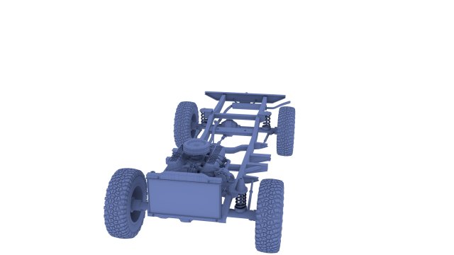 range rover classic full chassis 3D Model in Cart 3DExport