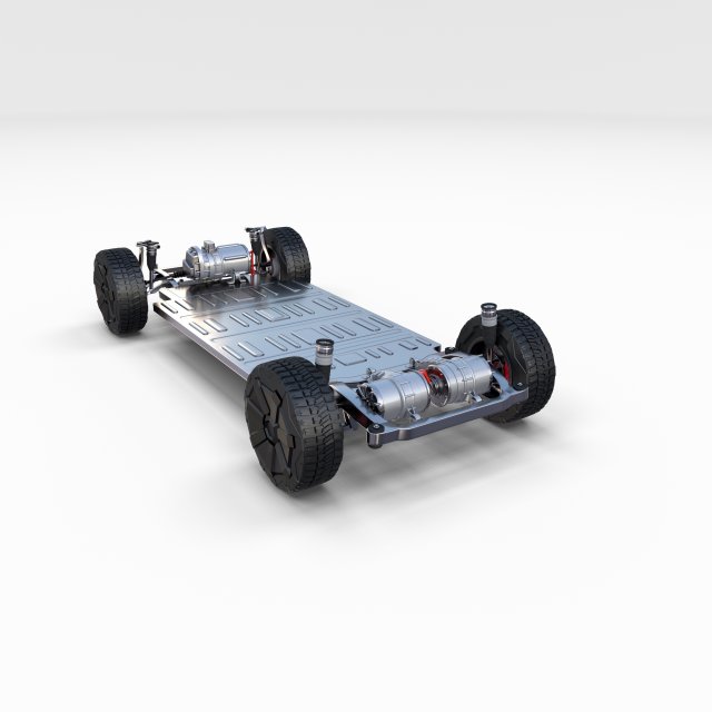 tesla cybertruck chassis 3D Model in Parts of auto 3DExport
