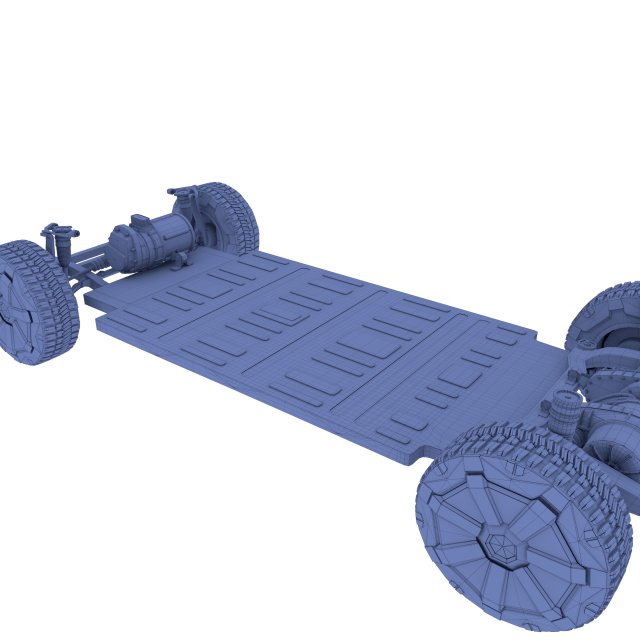 tesla cybertruck chassis 3D Model in Parts of auto 3DExport
