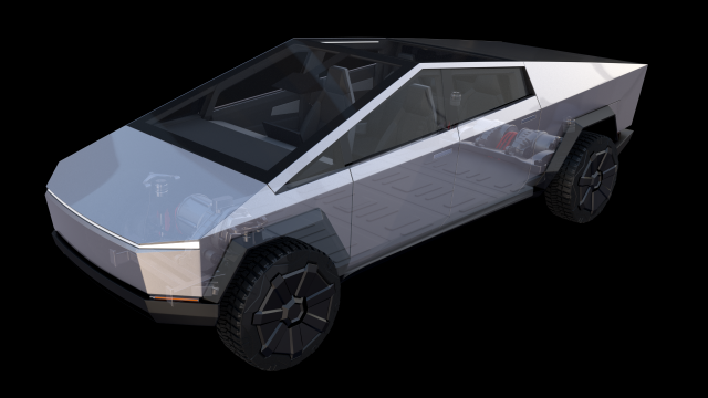 full tesla 2020 vehicle lineup with interiors and chassis 3D Model in ...