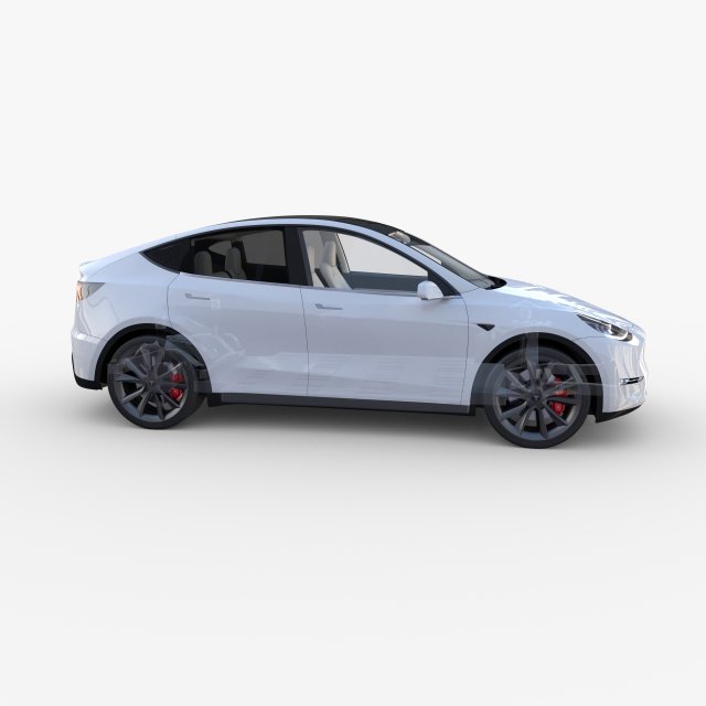 tesla model y rwd white with interior and chassis 3D Model in SUV 3DExport
