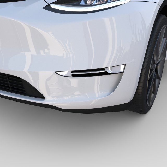 tesla model y rwd white with interior and chassis 3D Model in SUV 3DExport