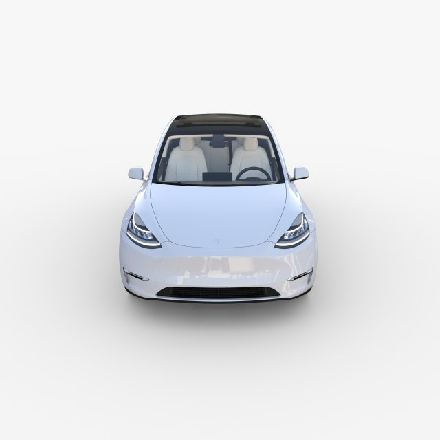 tesla model y rwd white with interior and chassis 3D Model in SUV 3DExport