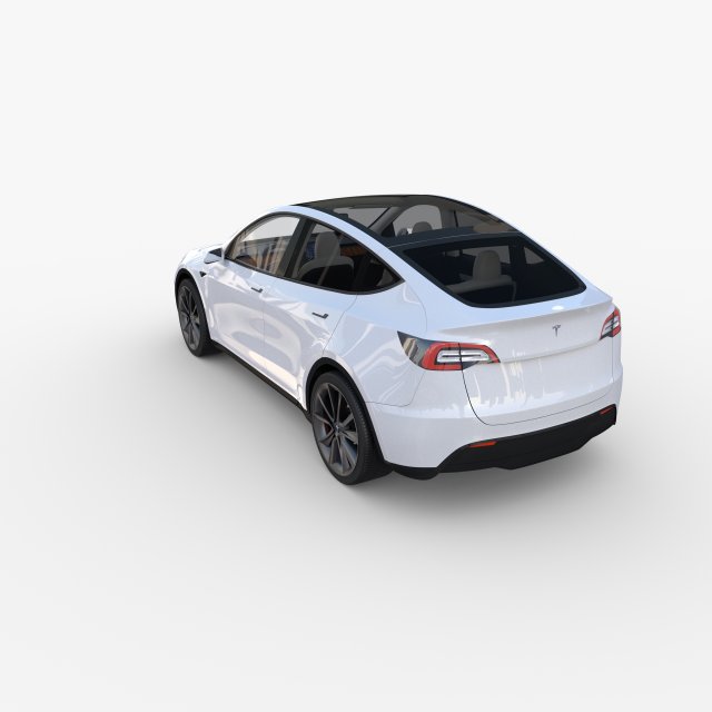 tesla model y rwd white with interior and chassis 3D Model in SUV 3DExport