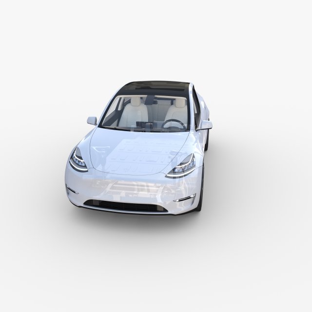 tesla model y rwd white with interior and chassis 3D Model in SUV 3DExport