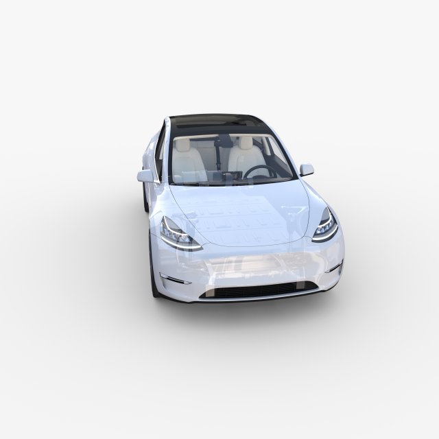 tesla model y rwd white with interior and chassis 3D Model in SUV 3DExport