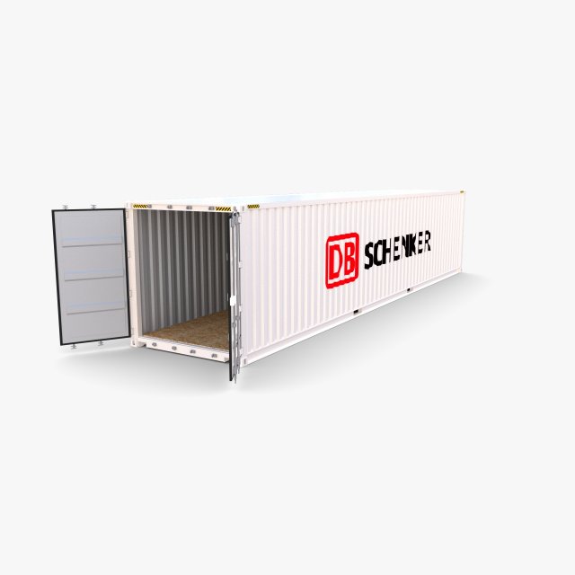 40ft shipping container db schenker Modelo 3D in Contenedores de Barco ...