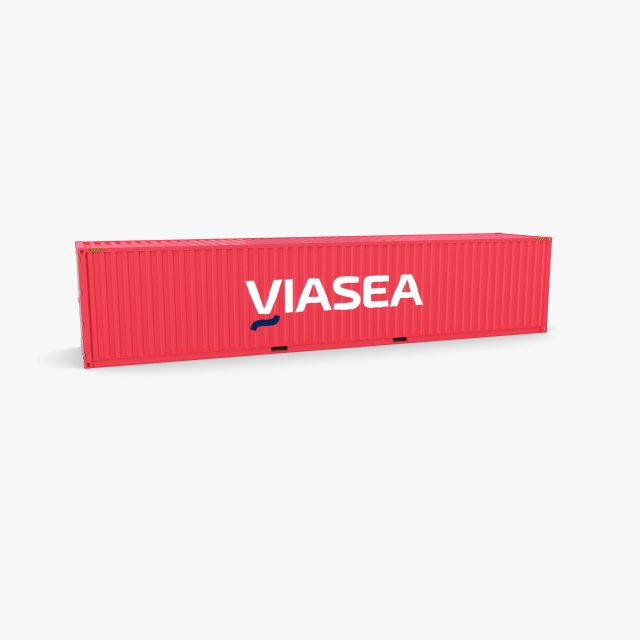 40ft shipping container viasea 3D Model in Shipping Containers 3DExport