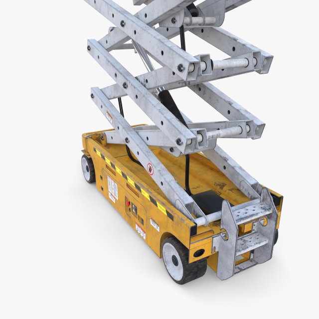 Animated Electric Scissor Lift v2 3D Model in Machines 3DExport