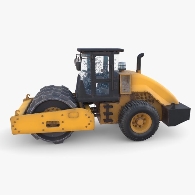 Road roller V2 3D Model in Machines 3DExport