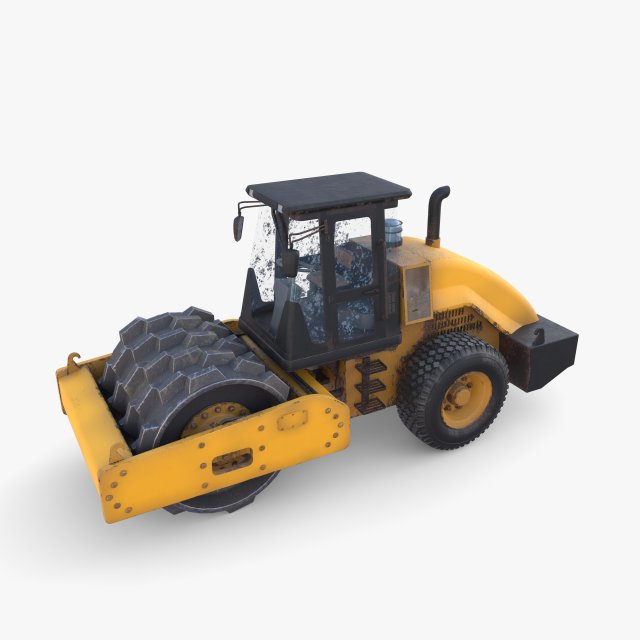 Road roller V2 3D Model in Machines 3DExport