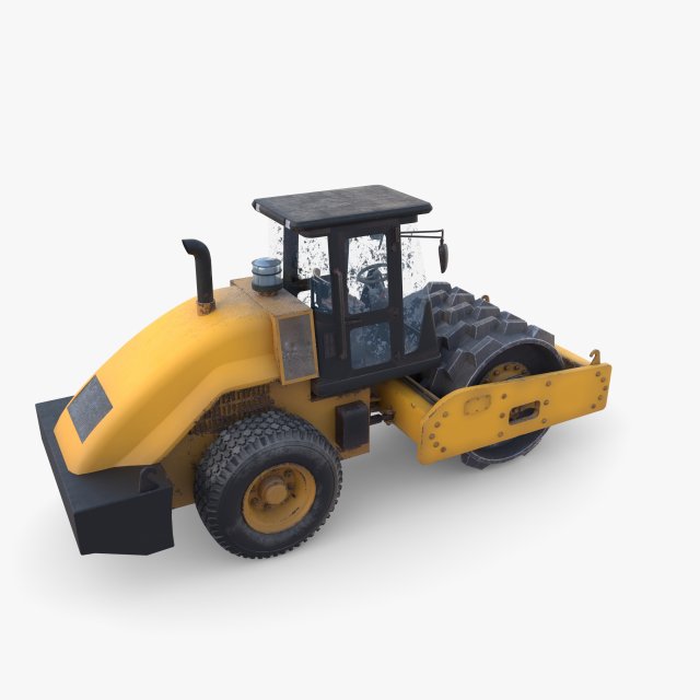 Road roller V2 3D Model in Machines 3DExport