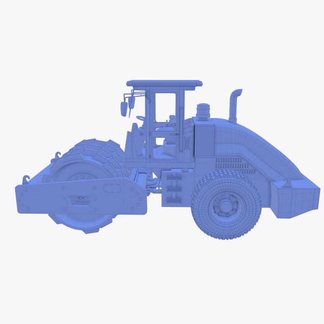 Road roller V2 3D Model in Machines 3DExport