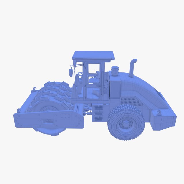 Road roller V2 3D Model in Machines 3DExport