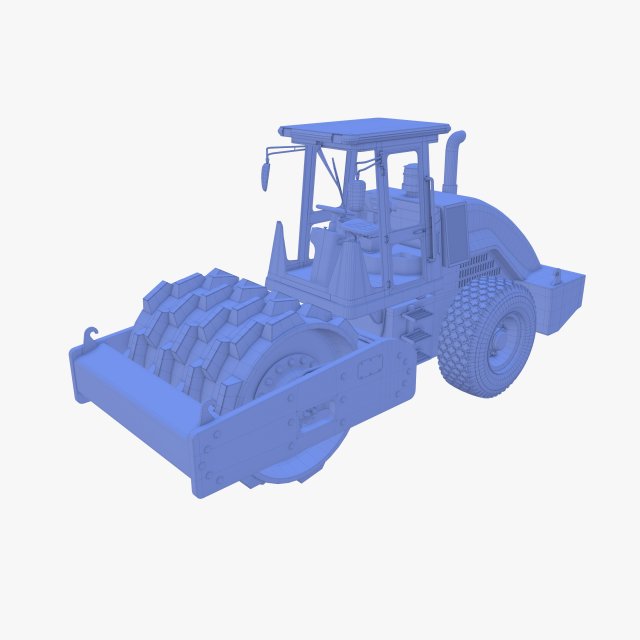 Road roller V2 3D Model in Machines 3DExport