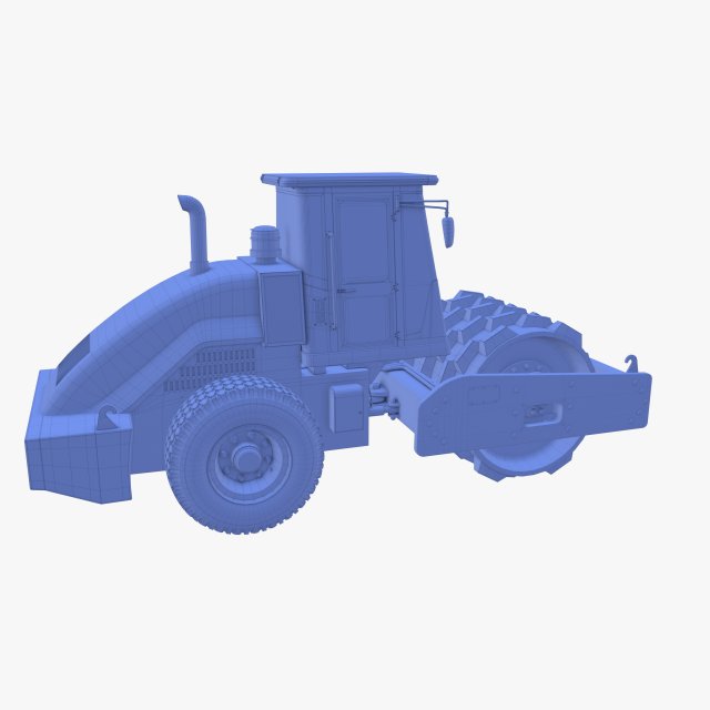 Road roller V8 3D Model in Machines 3DExport