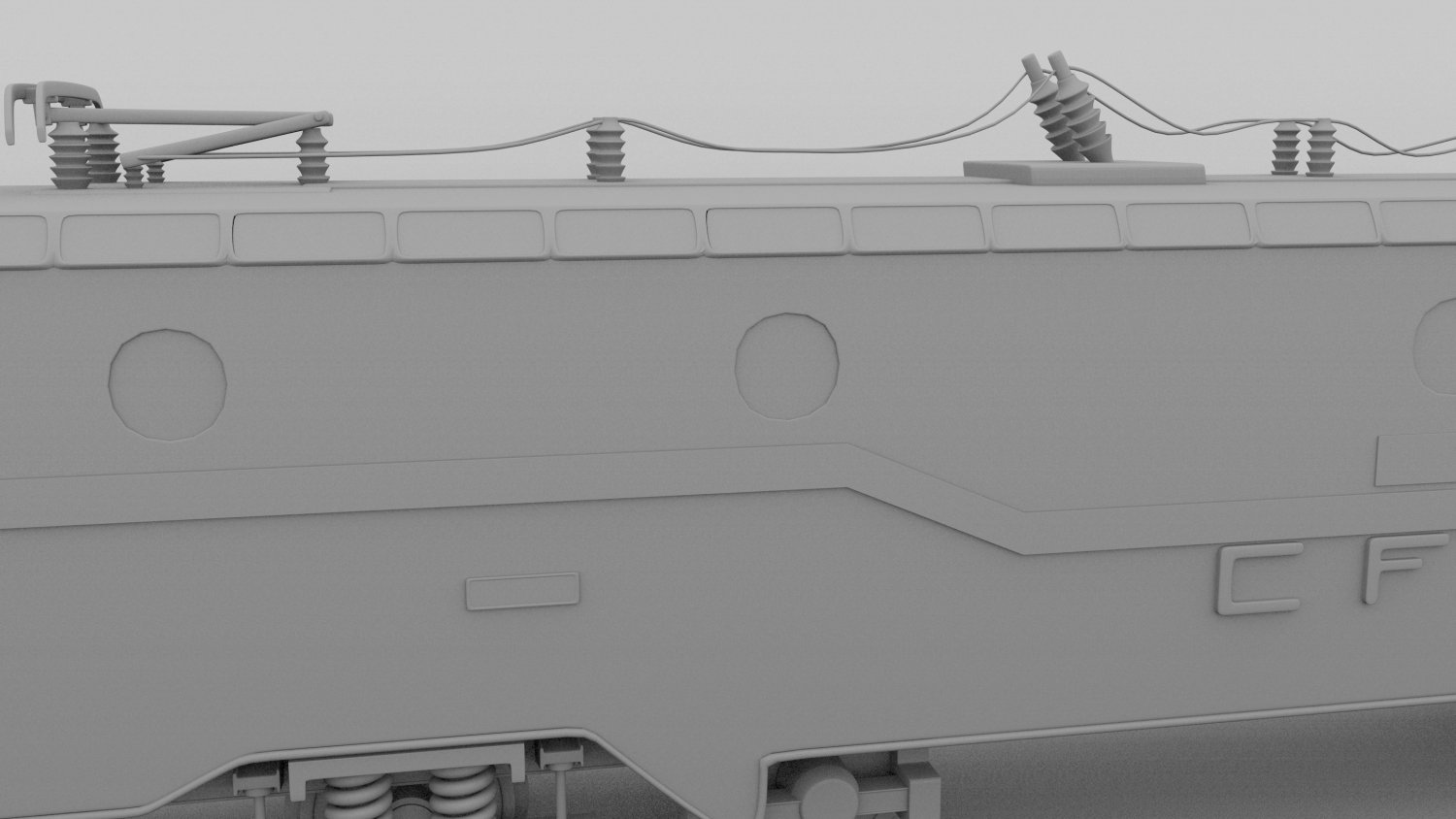 Electric Locomotive 3D Model in Train 3DExport