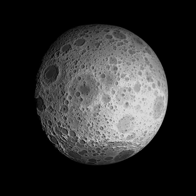 23k realistic moon 3D Model in Planets 3DExport