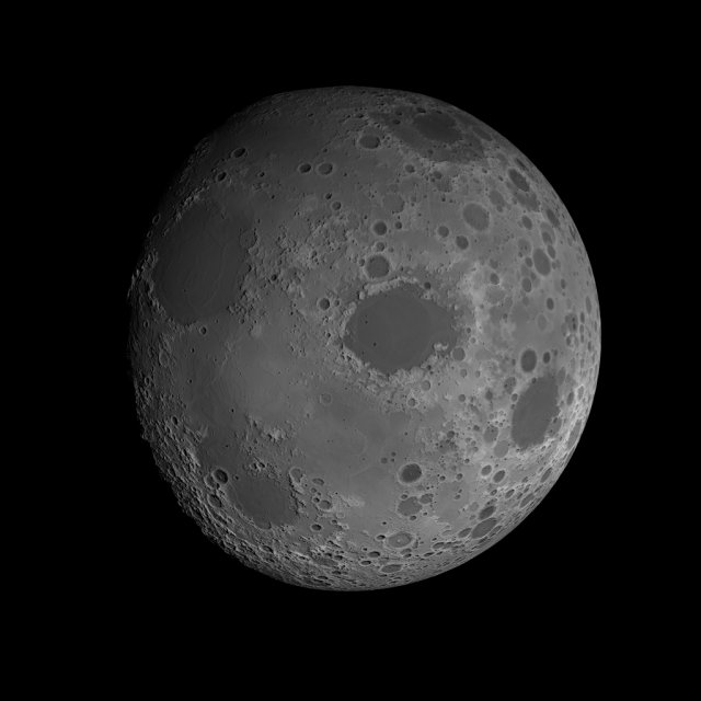 23k realistic moon 3D Model in Planets 3DExport