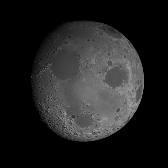 23k realistic moon 3D Model in Planets 3DExport