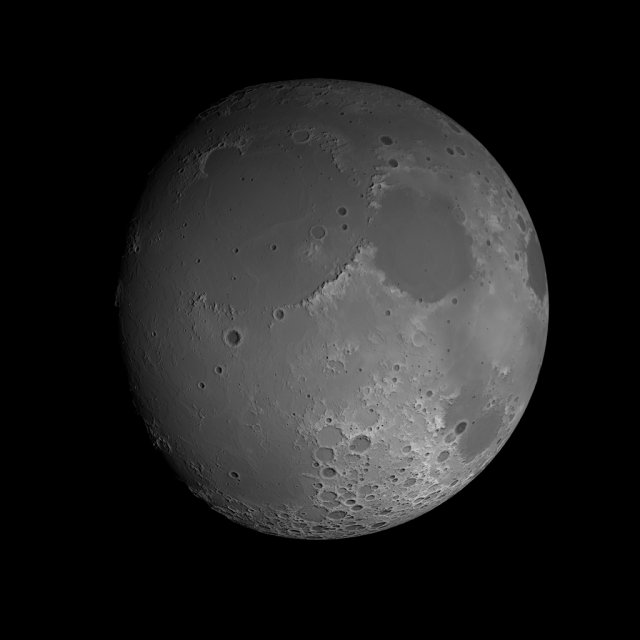 23k realistic moon 3D Model in Planets 3DExport