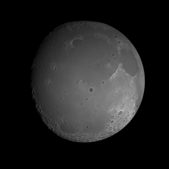 23k realistic moon 3D Model in Planets 3DExport