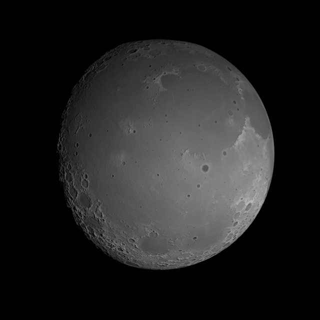 23k realistic moon 3D Model in Planets 3DExport