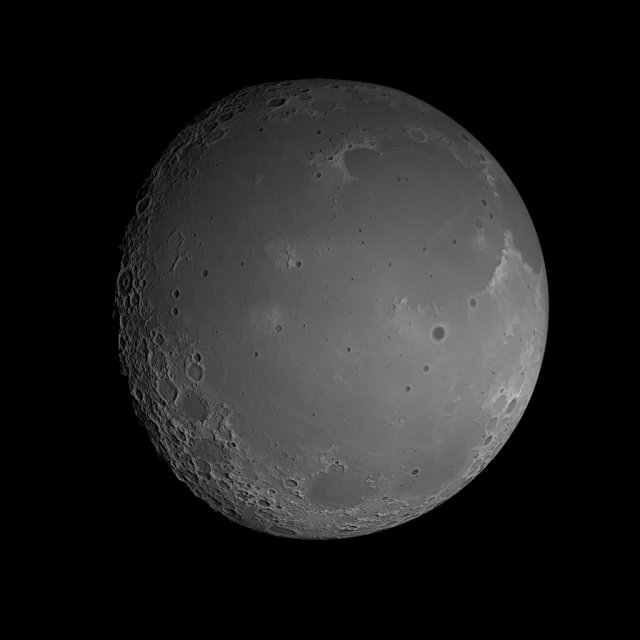 23k realistic moon 3D Model in Planets 3DExport