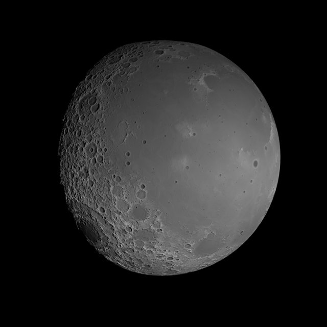 23k realistic moon 3D Model in Planets 3DExport