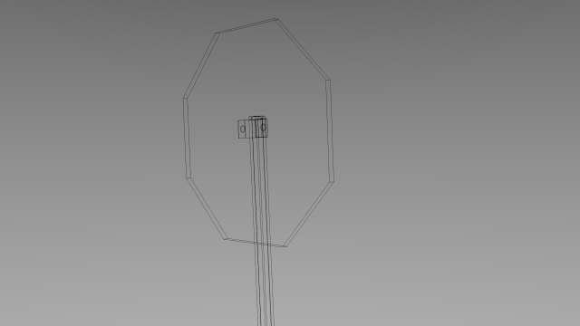 stop sign 3D Model in Cityscapes 3DExport