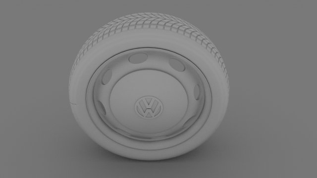 vw beetle wheel 3D Model in Parts of auto 3DExport