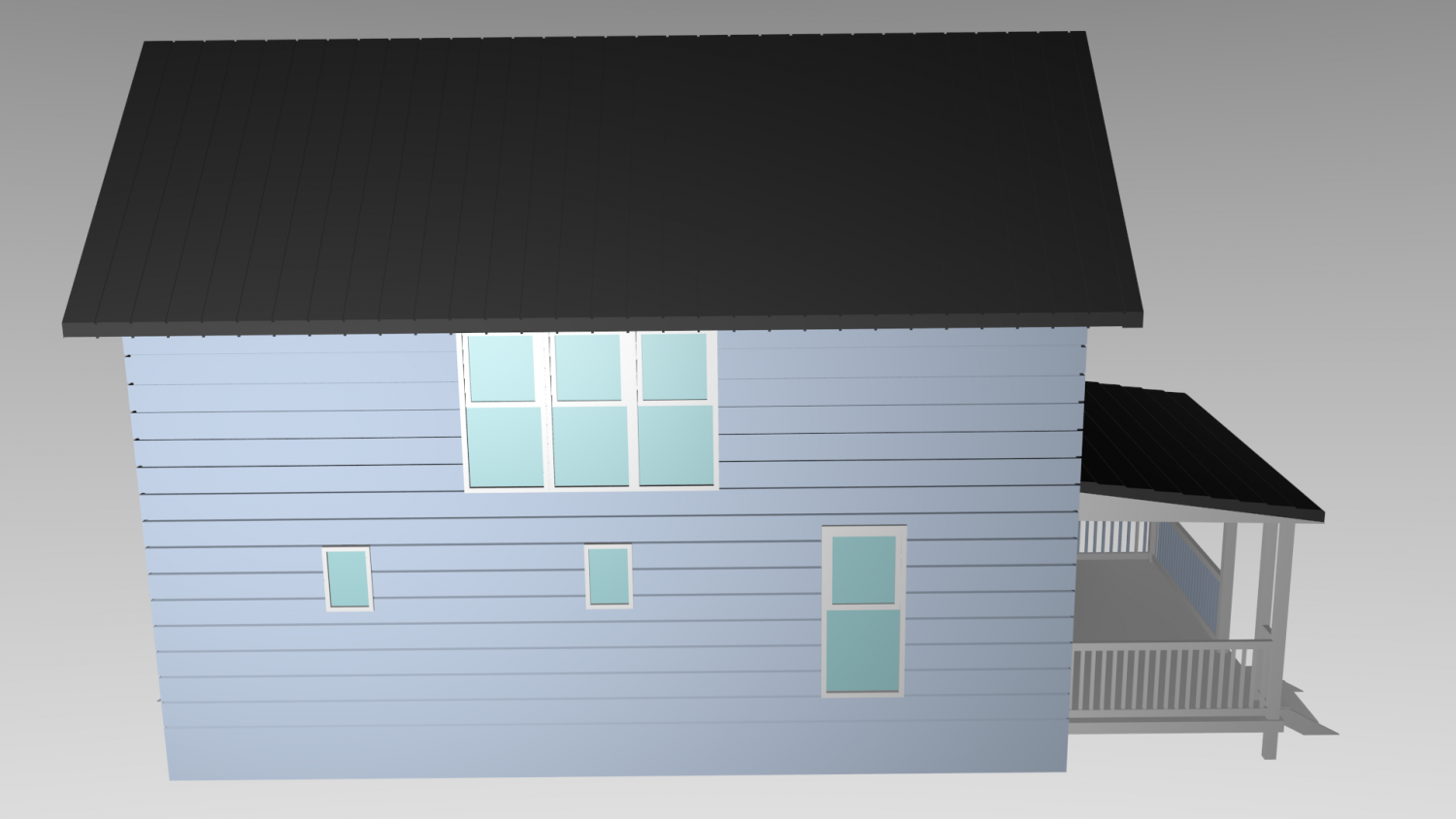 Simple house 3D Model in Buildings 3DExport