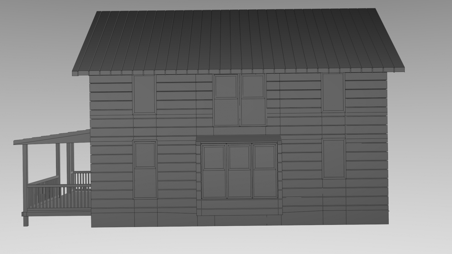 Simple house 3D Model in Buildings 3DExport