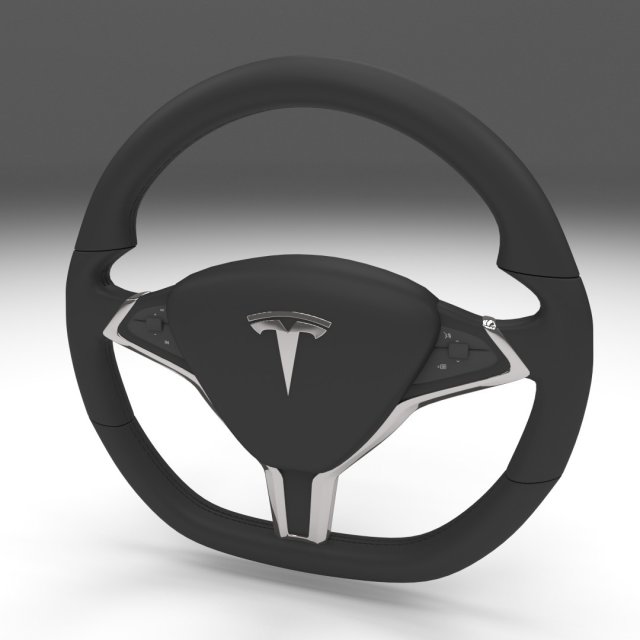 tesla model s steering wheel 3D Model in Parts of auto 3DExport