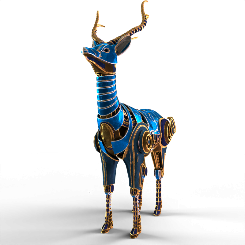 Steampunk Deer 3D Model in Wildlife 3DExport