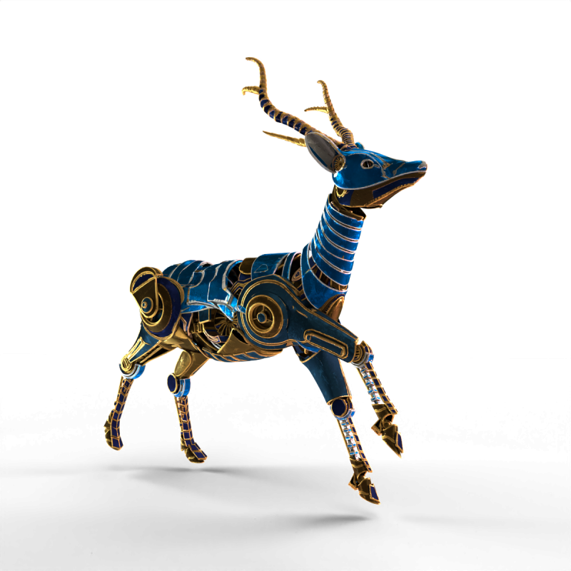 Steampunk Deer 3D Model in Wildlife 3DExport