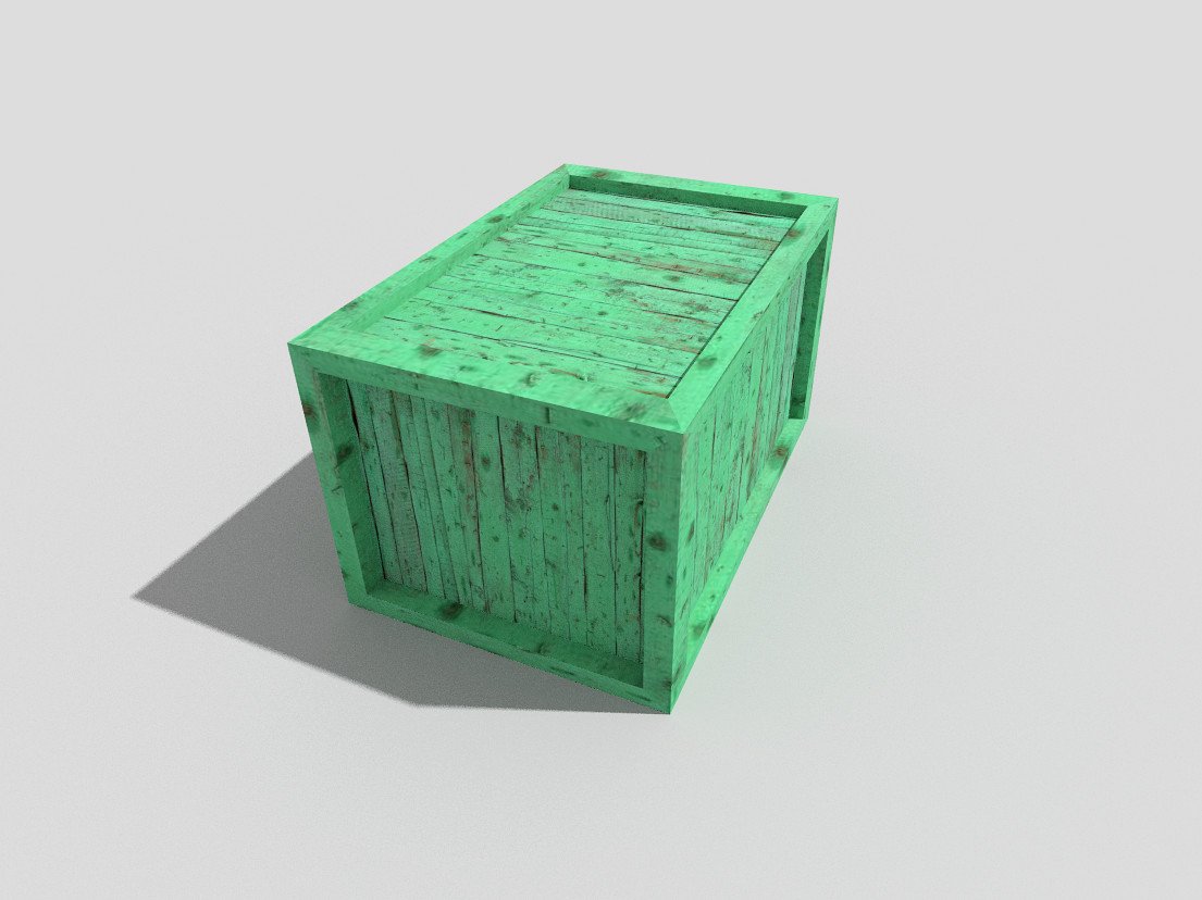 low poly wooden crate Kostenlose 3D Modelle in Dekoration 3DExport