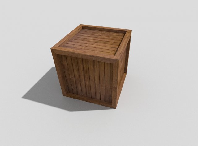 low poly wooden crate Gratis Modelo 3D in Decoración 3DExport