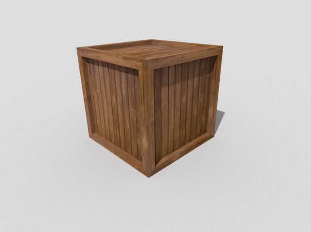 low poly wooden crate Gratis Modelo 3D in Decoración 3DExport
