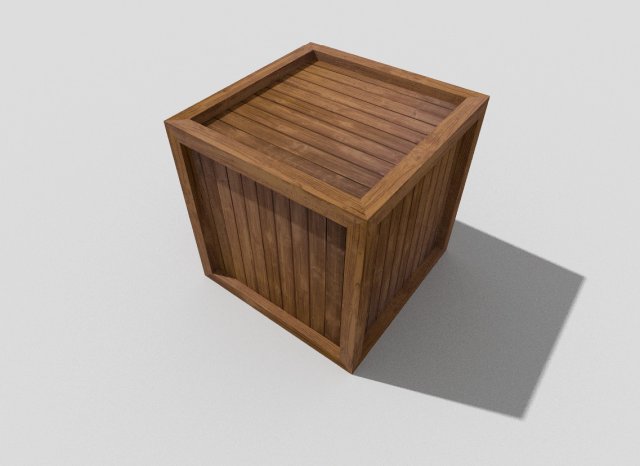 low poly wooden crate Gratis Modelo 3D in Decoración 3DExport