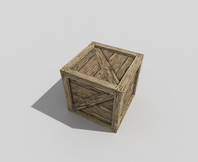 low poly wooden crate Gratis Modelo 3D in Decoración 3DExport