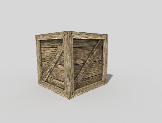 low poly wooden crate Gratis Modelo 3D in Decoración 3DExport