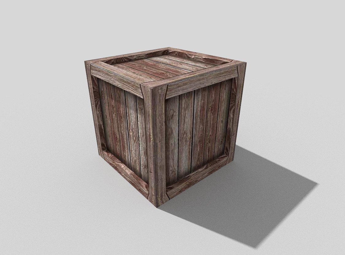 low poly wooden crate Gratis Model 3D in Dekorasi 3DExport