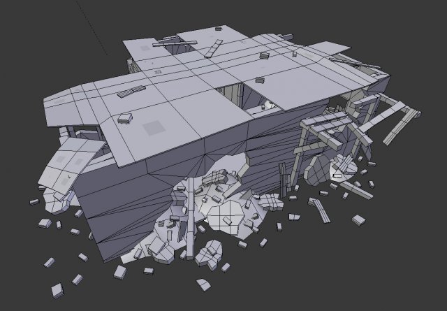 destroyed building 3D Model in Buildings 3DExport