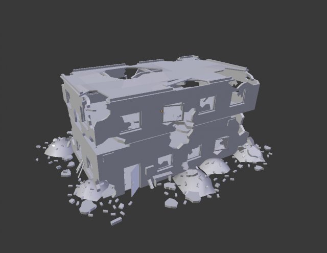 destroyed building 3D Model in Buildings 3DExport