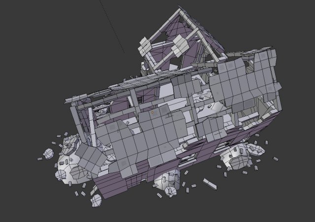 destroyed house 3D Model in Buildings 3DExport