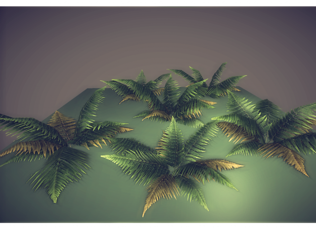 low poly fern 3D Model in Bush 3DExport