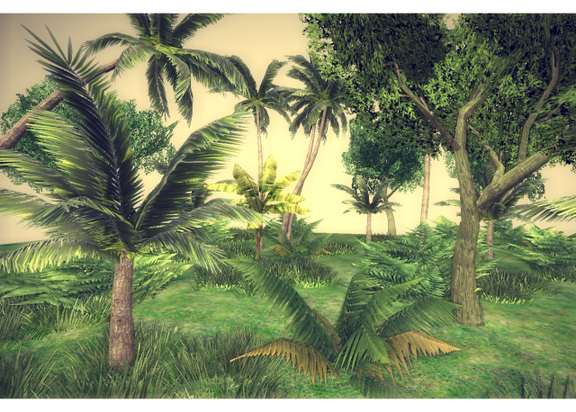 low poly jungle plants pack 3D Model in Tree 3DExport