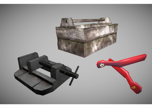 garage objects pack 3D Model in Tools 3DExport