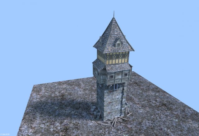 medieval tower 3D Model in Miscellaneous 3DExport